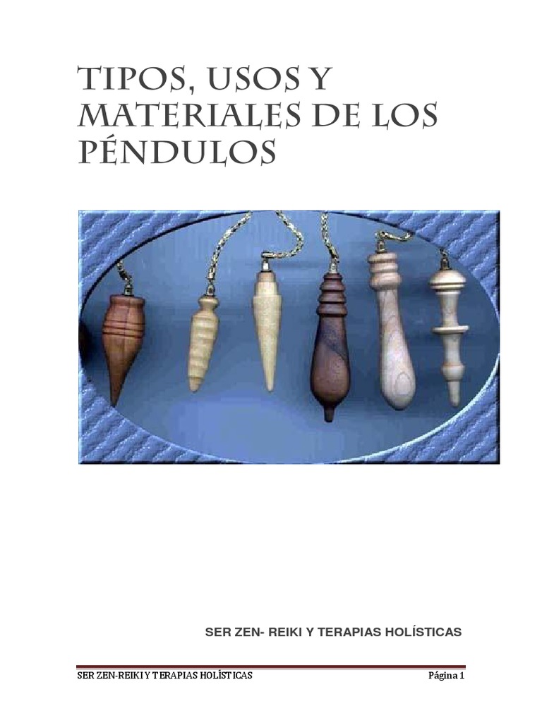 E-BOOK Tipos de Pendulos | PDF | Radiestesia | Péndulo