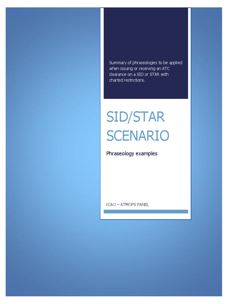Sid/star Scenario | PDF | Air Traffic Control | Instrument Flight Rules