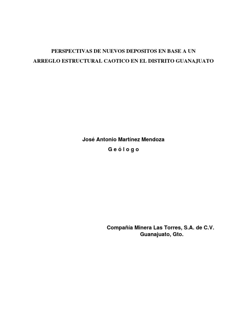 Arreglo Estructural Caótico en Guanajuato | PDF | Falla (geología ...