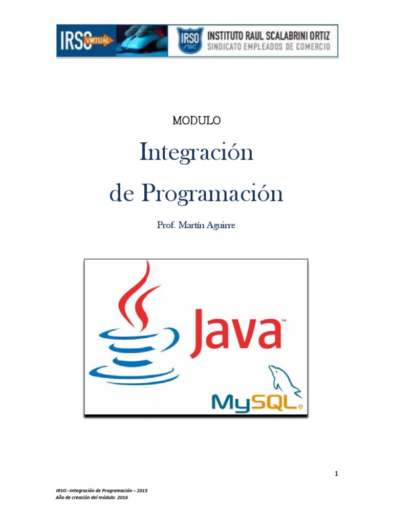 Módulo - Integración de Programación | PDF | Programación orientada a ...