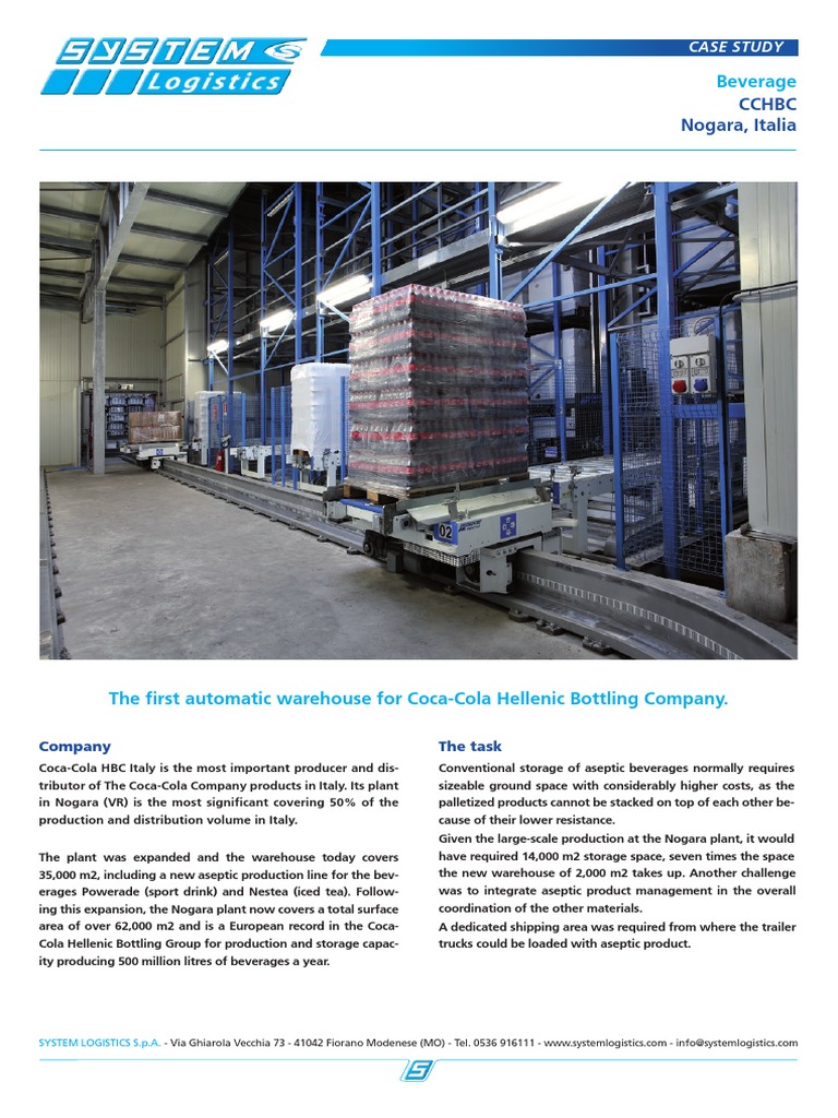 System Logistics Case History CCHBC | PDF | Warehouse | Crane (Machine)