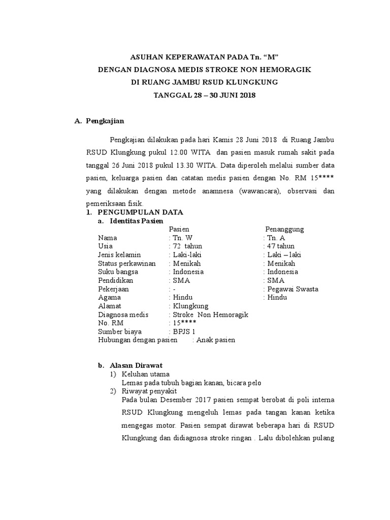 Askep SNH (Stroke) | PDF | Kesehatan Holistik