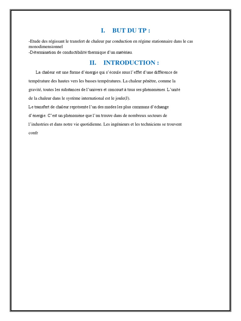 TP Conduction Complet | PDF | Laiton | Conduction thermique