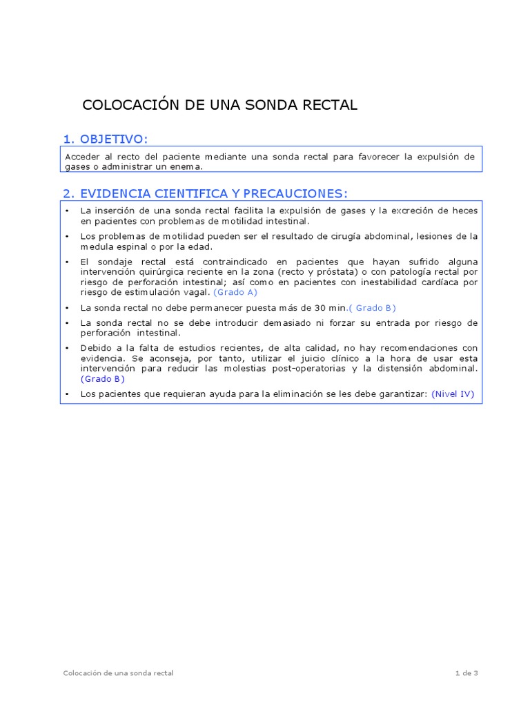 Colocacion Sonda Rectal | PDF | Hemorroides | Recto