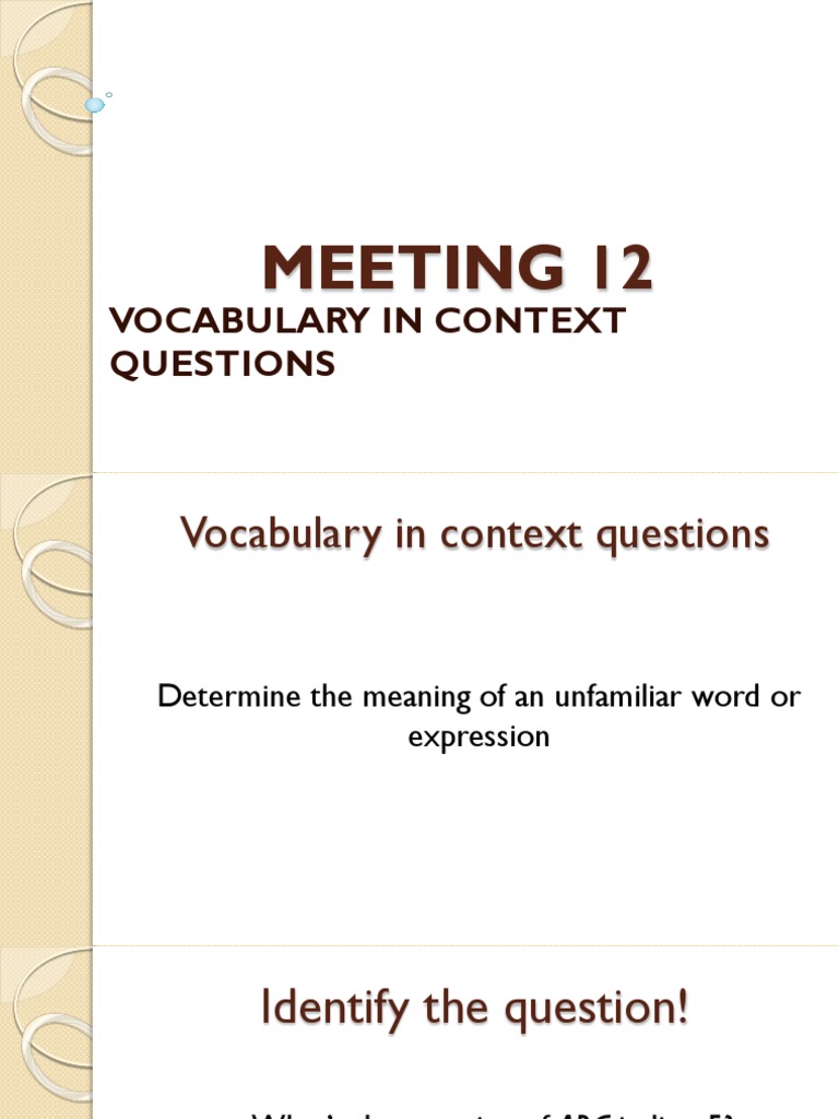 Vocabulary in Context | PDF | Word | Mulch