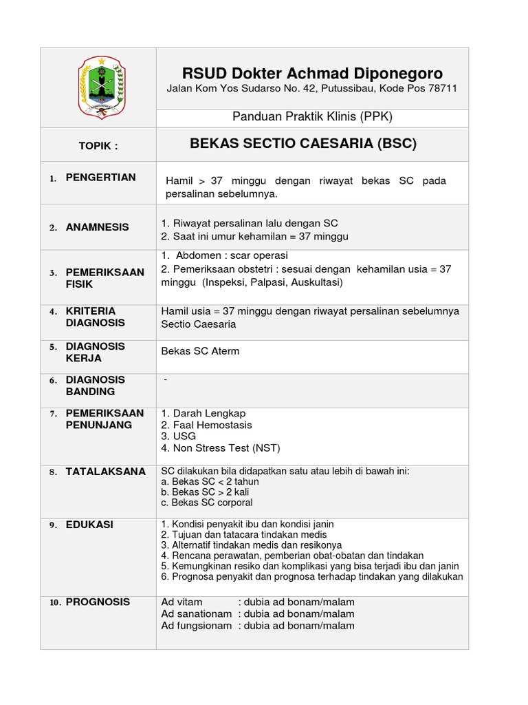 PPK Obgyn - BSC (Draft) | PDF