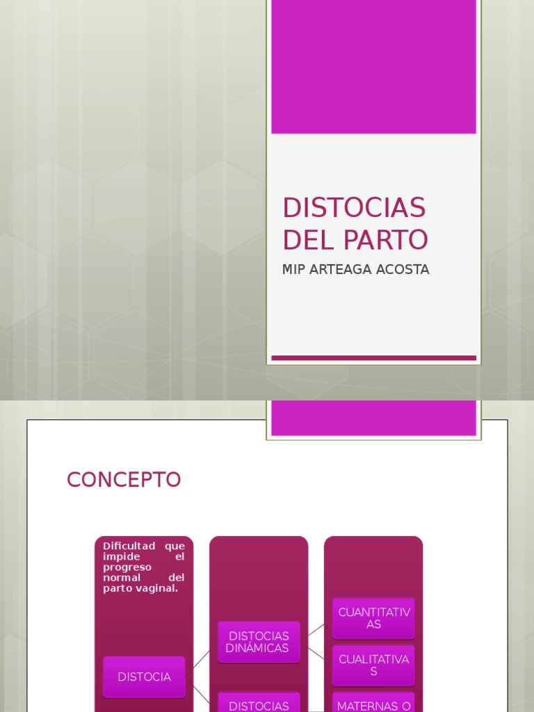 Distocias Del Trabajo de Parto | PDF | Parto | Medicina