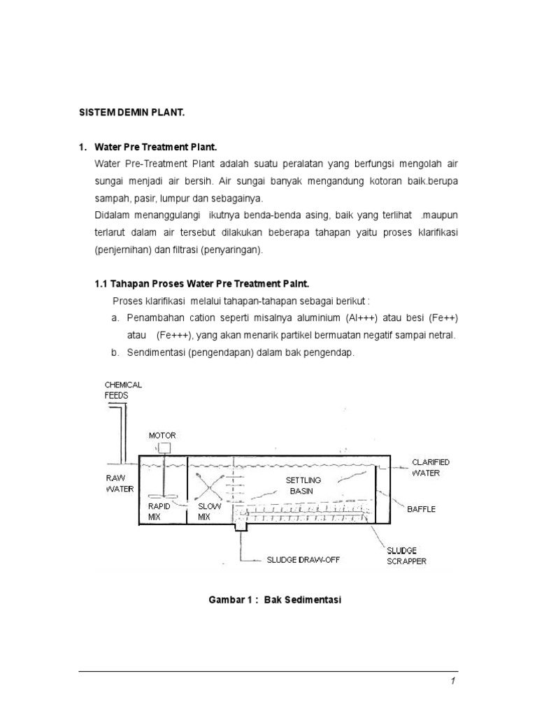 Sistem Demin Plant | PDF