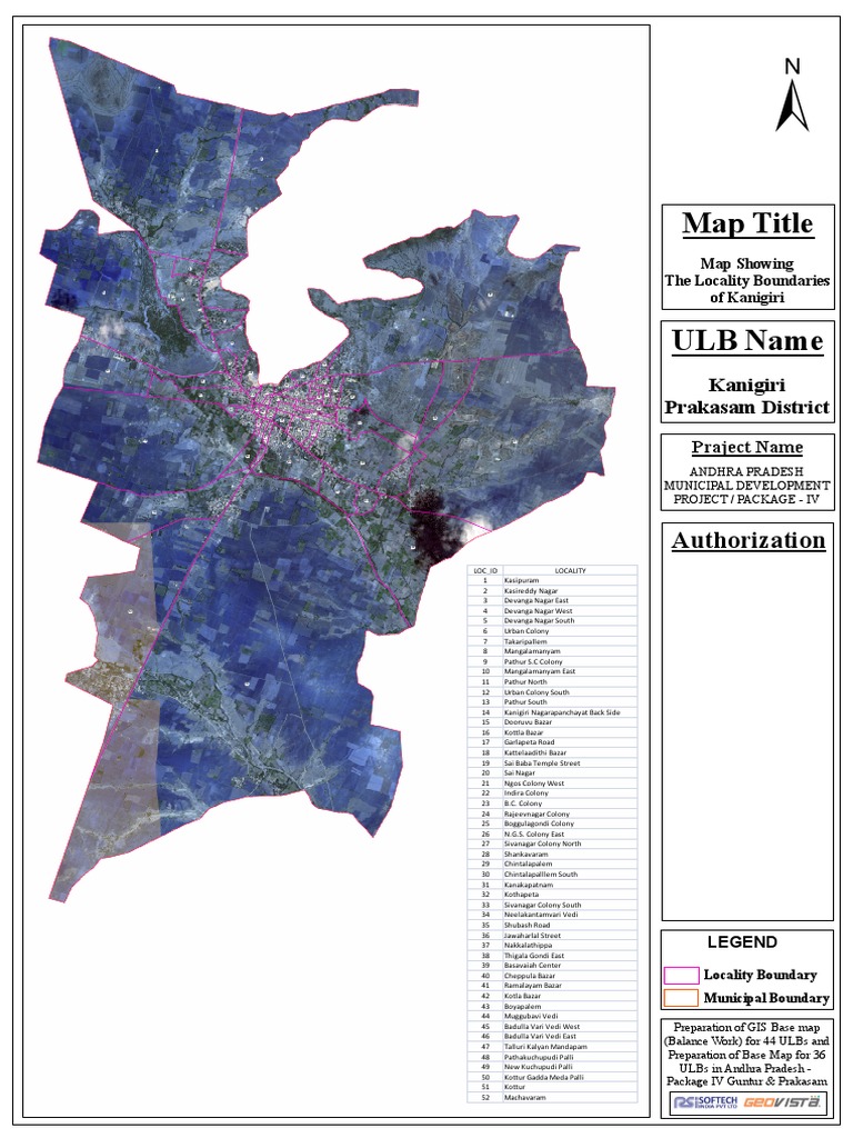 Kanigiri Municipal Locality Map | PDF