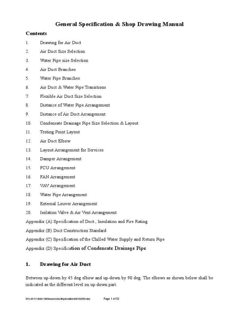 HVAC Duct Design and Specifications Guide | PDF | Duct (Flow) | Pipe ...