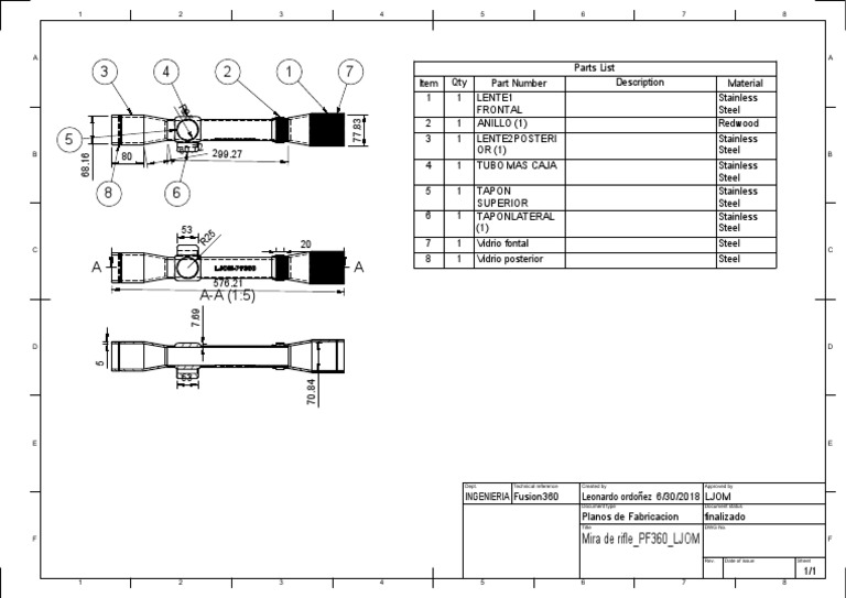 Planos de Fabricacion | PDF | Acero inoxidable | Hierro