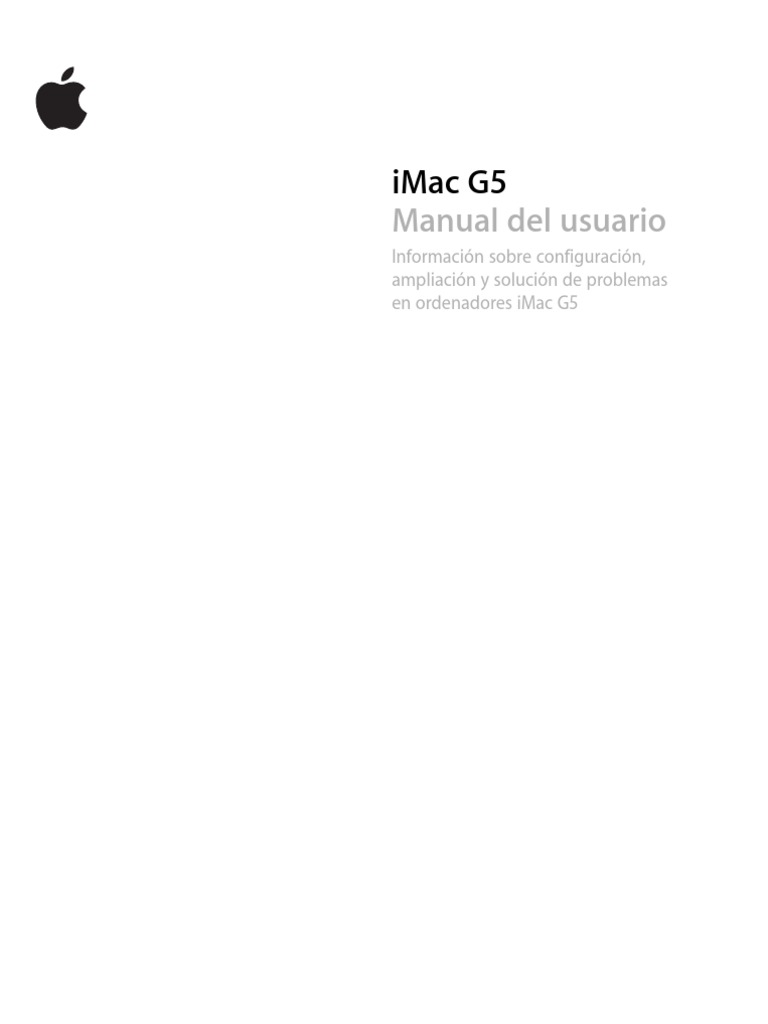 Imac G5 User Manual | PDF | Mac OS | Apple Inc.
