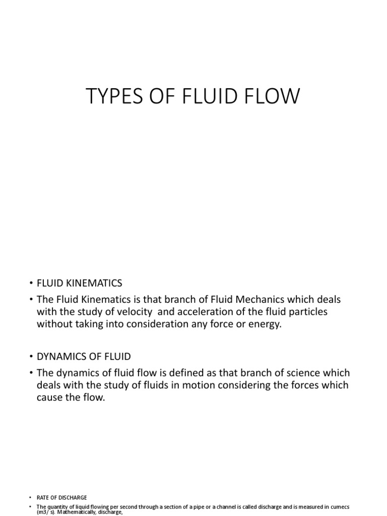 Types of Fluid Flow | PDF | Fluid Dynamics | Velocity