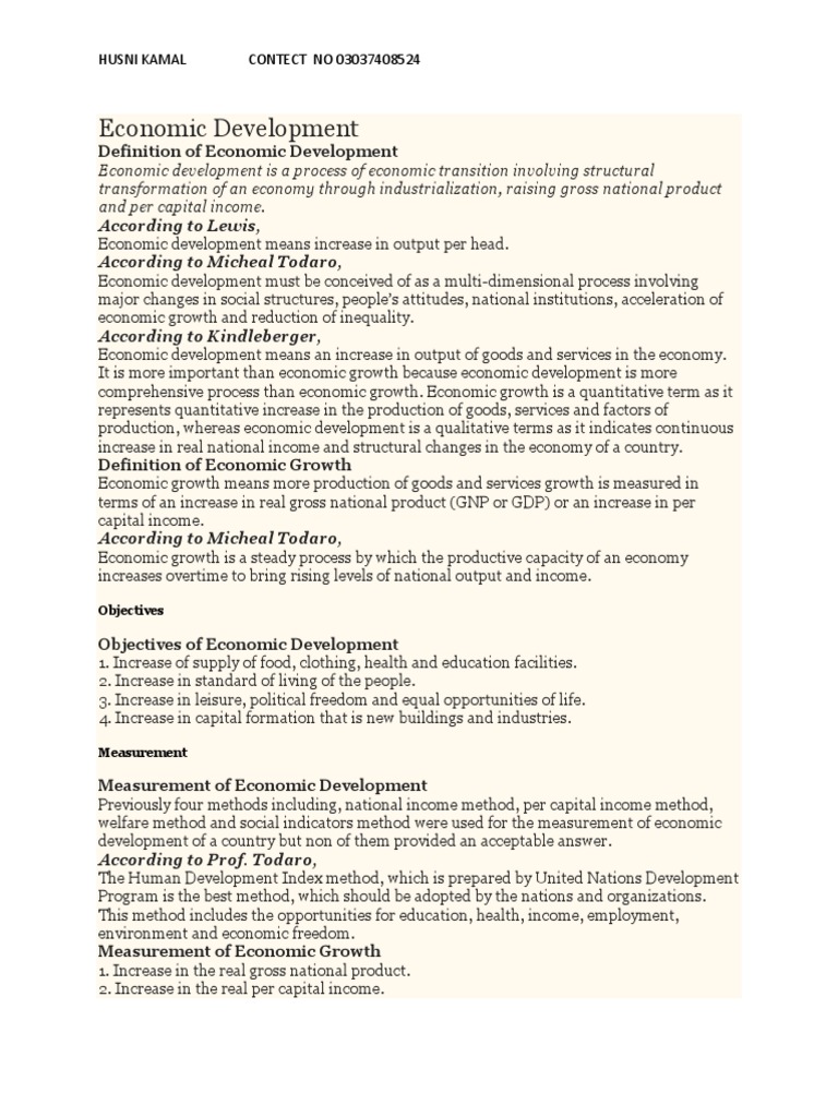 Economic Development Complete Notes | Download Free PDF | Agriculture ...