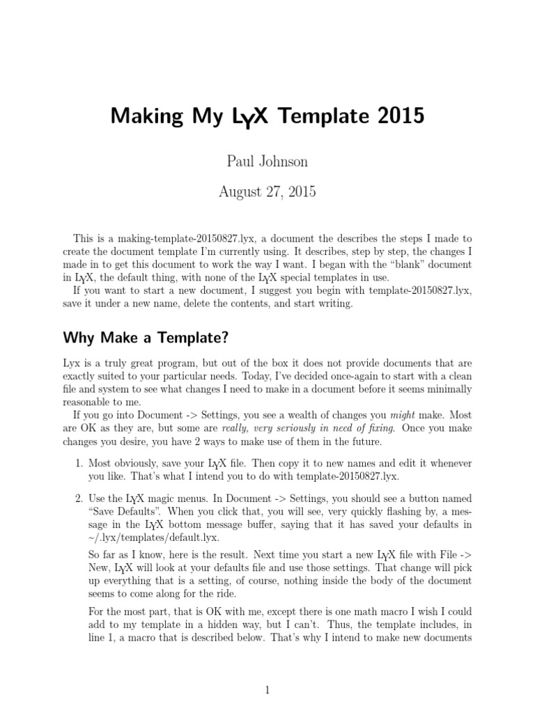 Creating a Custom LYX Template | PDF | Computer Keyboard | Text
