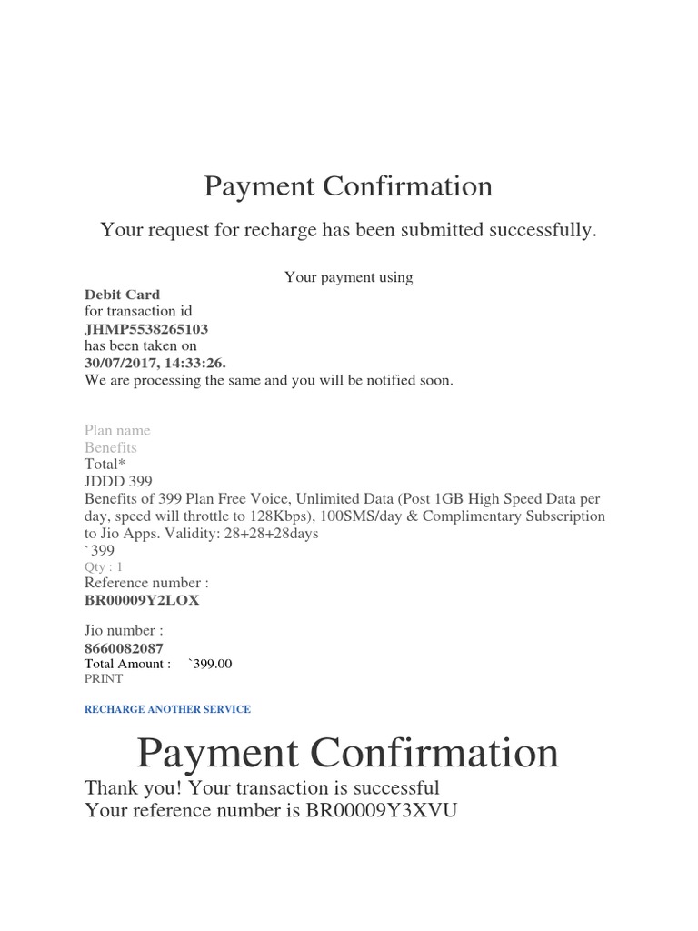 Payment Confirmation | PDF | Financial Transaction | Payments