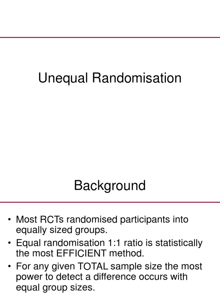 Unequal | PDF | Randomized Controlled Trial | Scientific Method