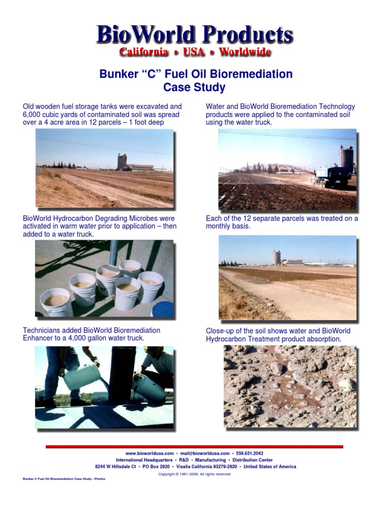 Bunker C Fuel Oil Bio Remediation Case Study - Photos | Environmental ...