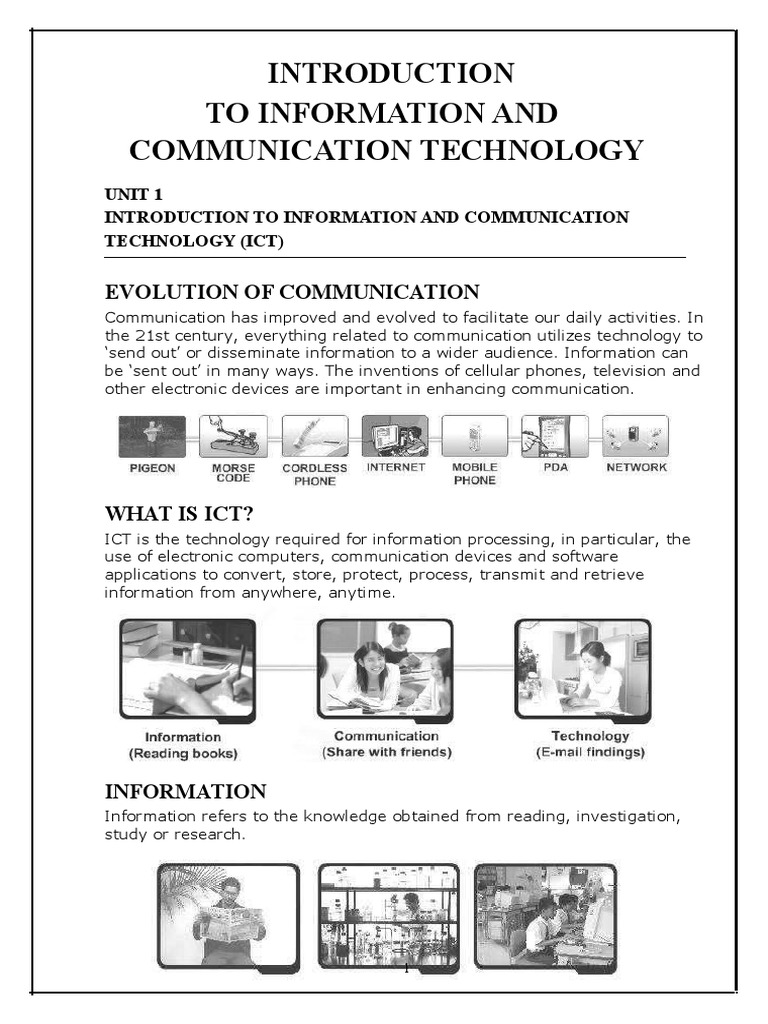 Introduction To ICT | PDF | Integrated Circuit | Internet Privacy