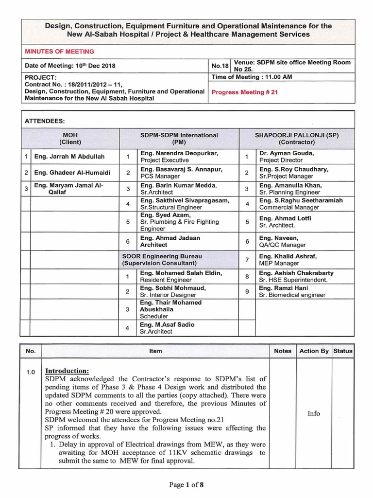 Draft MOM No.21 | PDF | Wall | Engineering