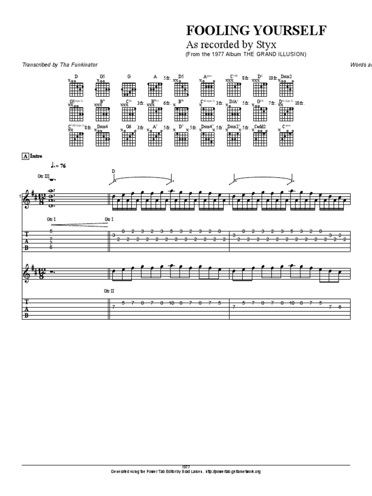 Styx - Fooling Yourself | PDF