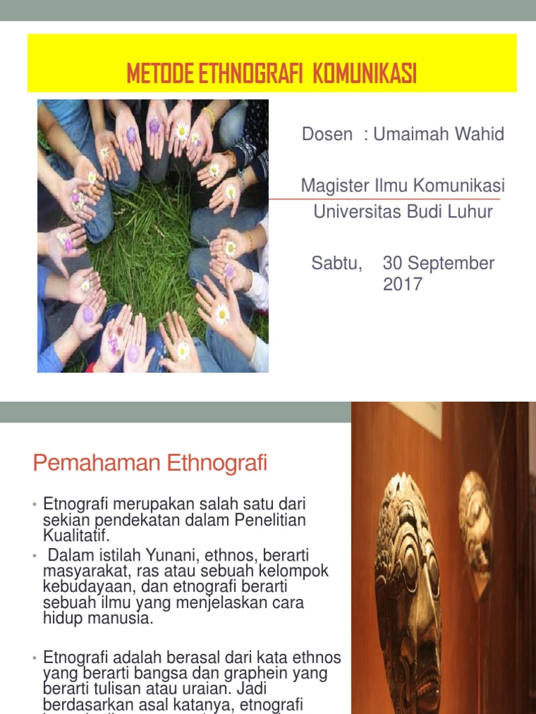 "Metode Etnografi Komunikasi" | PDF
