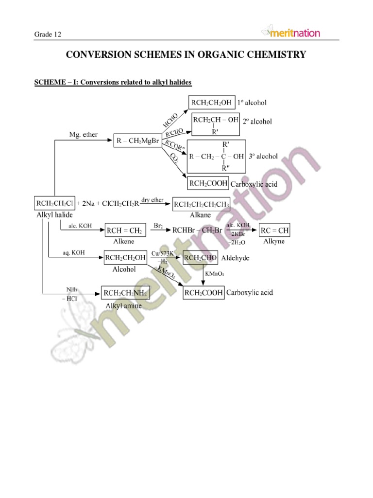 Conversion Schemes in Organic Chemistry by Meritnation