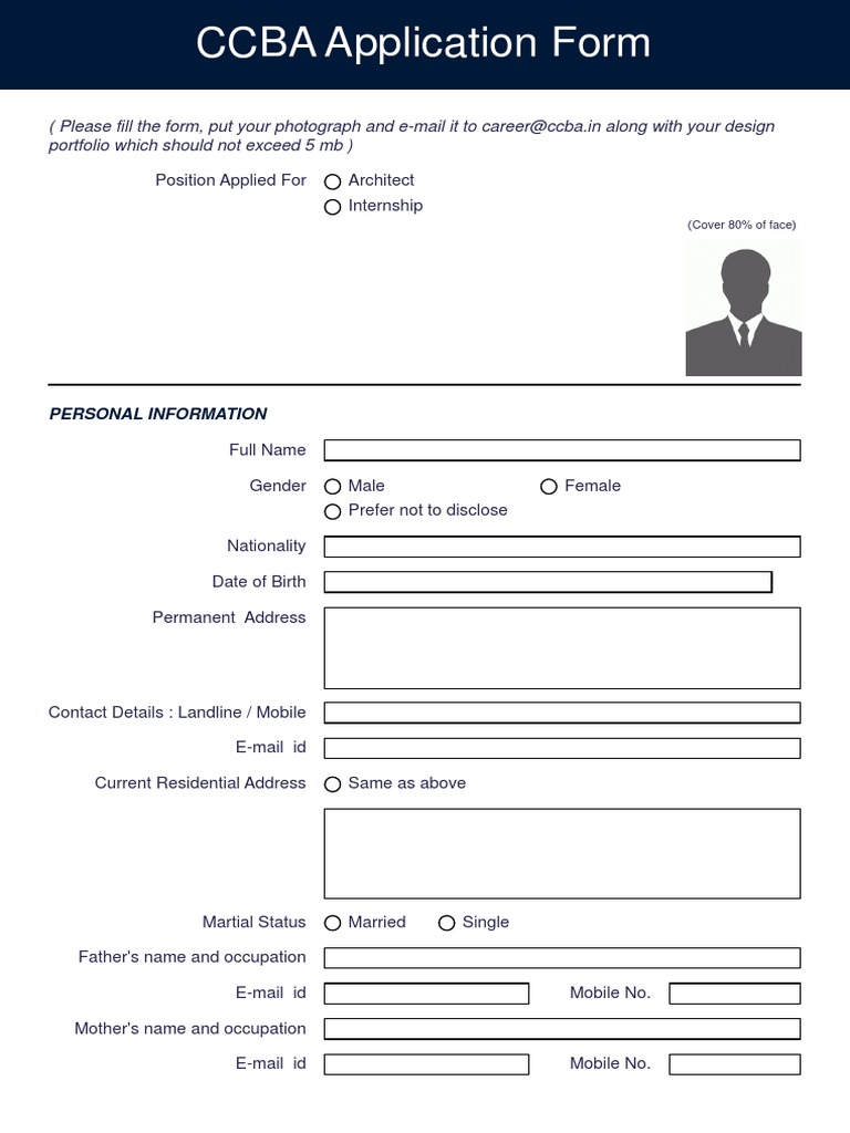 Ccba Application Form | PDF | Learning | Academia