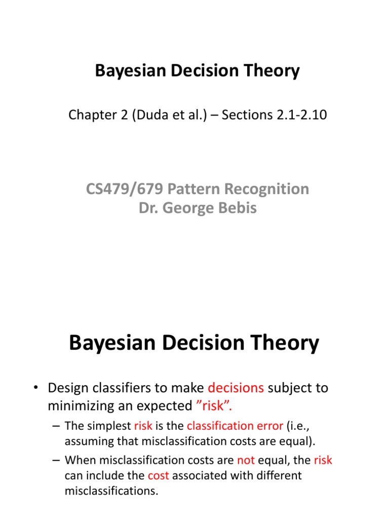 Bayesian Decision Theory | Download Free PDF | Probability | Normal Distribution