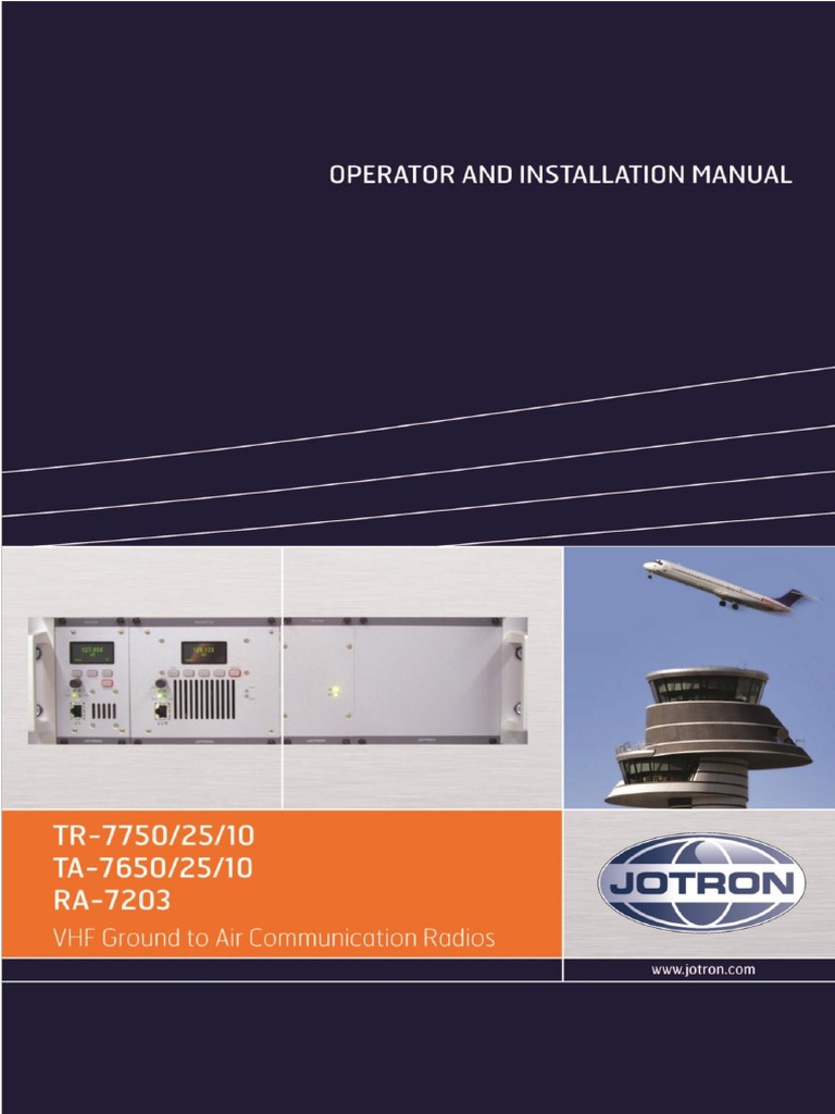 Manual Jotron Radios | PDF | Red de computadoras | Transmisión de datos