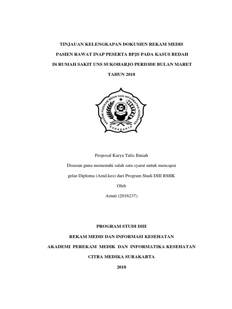 Contoh Proposal Kti | PDF