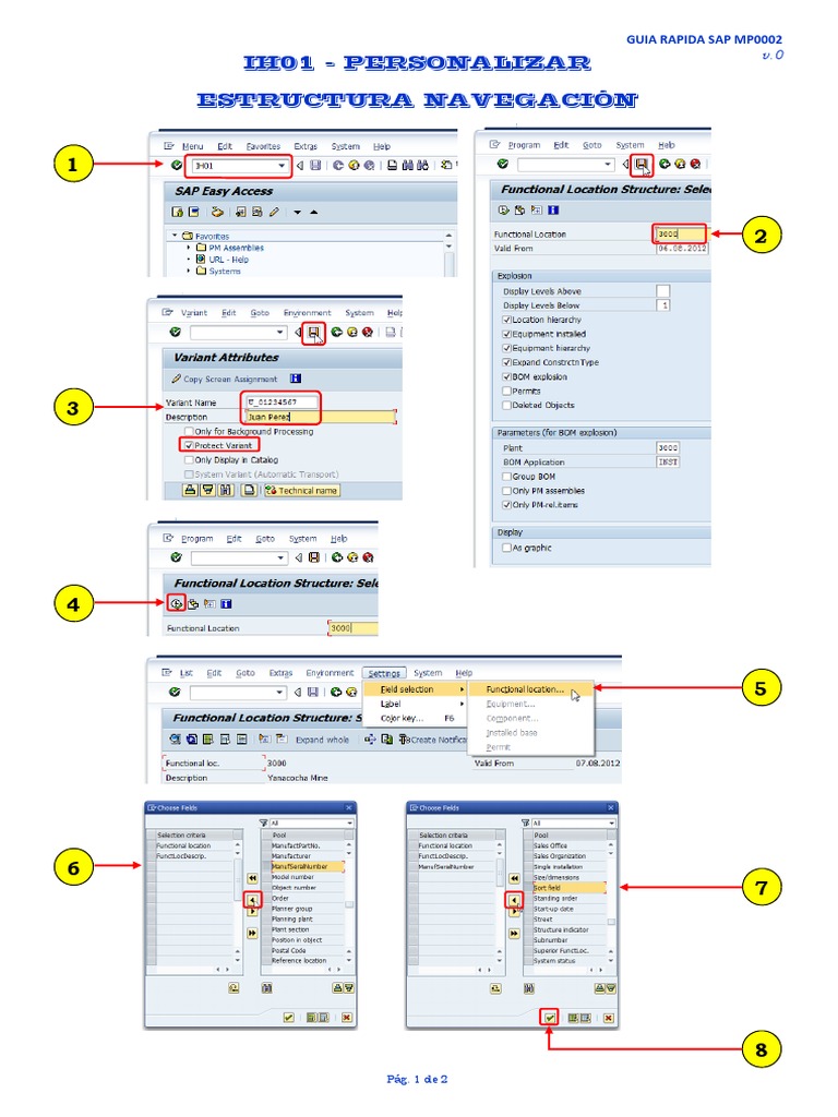 Guia Rapida Sap Mp0002 (Ih01 Personalizar Estructura Navegacion) | PDF ...