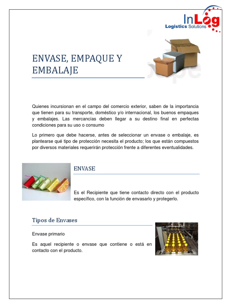 Envase Empaque Y Embalaje Pdf Descargar Gratis Pdf Transporte