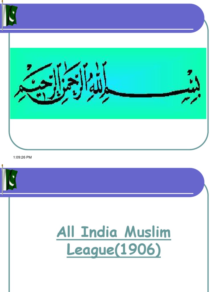 Muslim League.ppt | All India Muslim League | British Raj