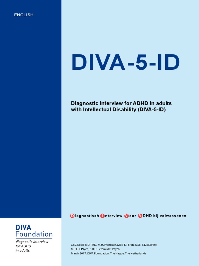 DIVA-5 Diva 5 Id English Form | PDF | Adult Attention Deficit ...