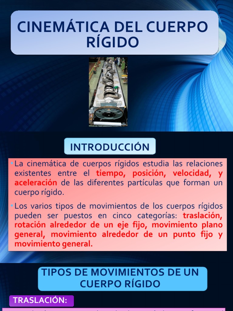 Cinemática Del Cuerpo Rígido | PDF | Rotación | Cinemática