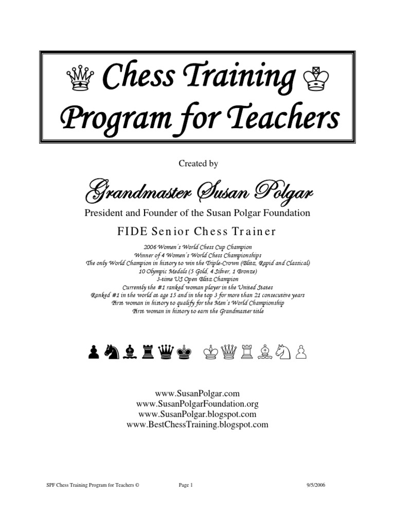 SPF Training Program For Teachers | PDF | Chess | Chess Openings