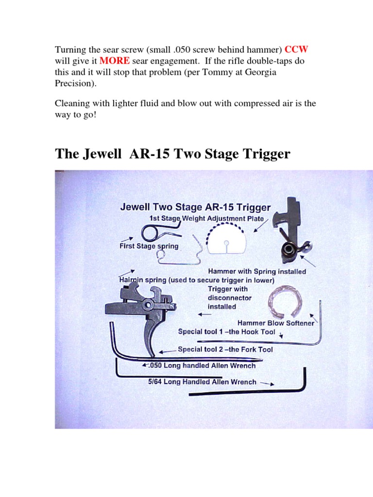 Jewel 2-Stage Trigger | PDF | Trigger (Firearms) | Weapon Design