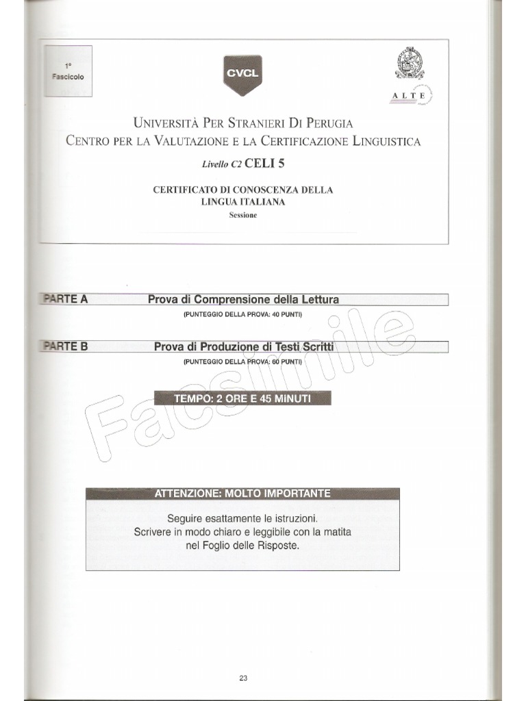 Como Preparase El Examen CELI 5 de Italiano | PDF