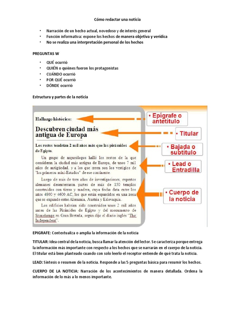 Cómo Redactar Una Noticia | PDF