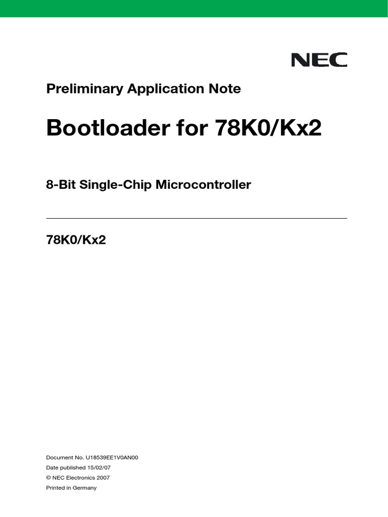 BootLoader Del 78K0-KX2 | PDF | Booting | Flash Memory
