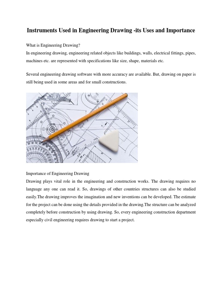 Instruments for Engineering Drawing Essentials | PDF | Drawing ...