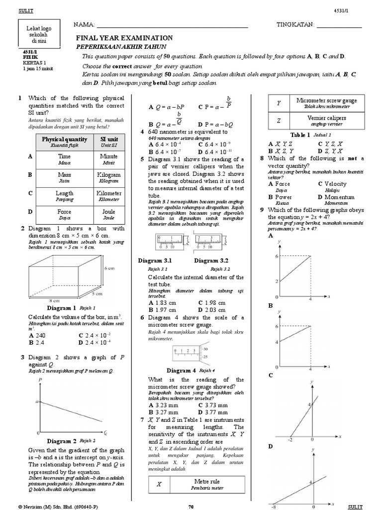 Final Exm Physics f4 | PDF