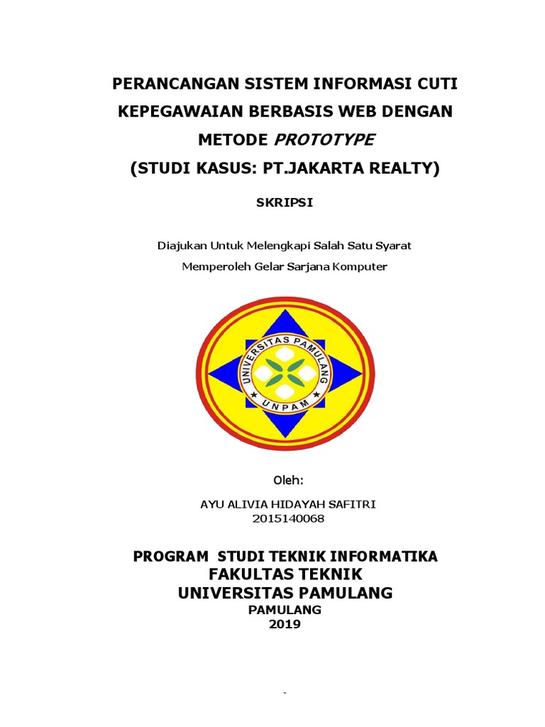 Perancangan Sistem Informasi Cuti Kepegawaian Berbasis Web | PDF