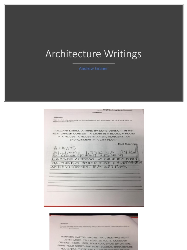 Architecture Writings | PDF