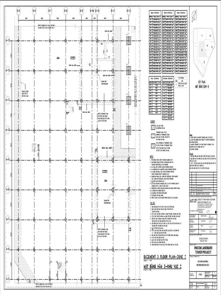 Beam schedule with sizes and marks for zones 2 and 6 | PDF