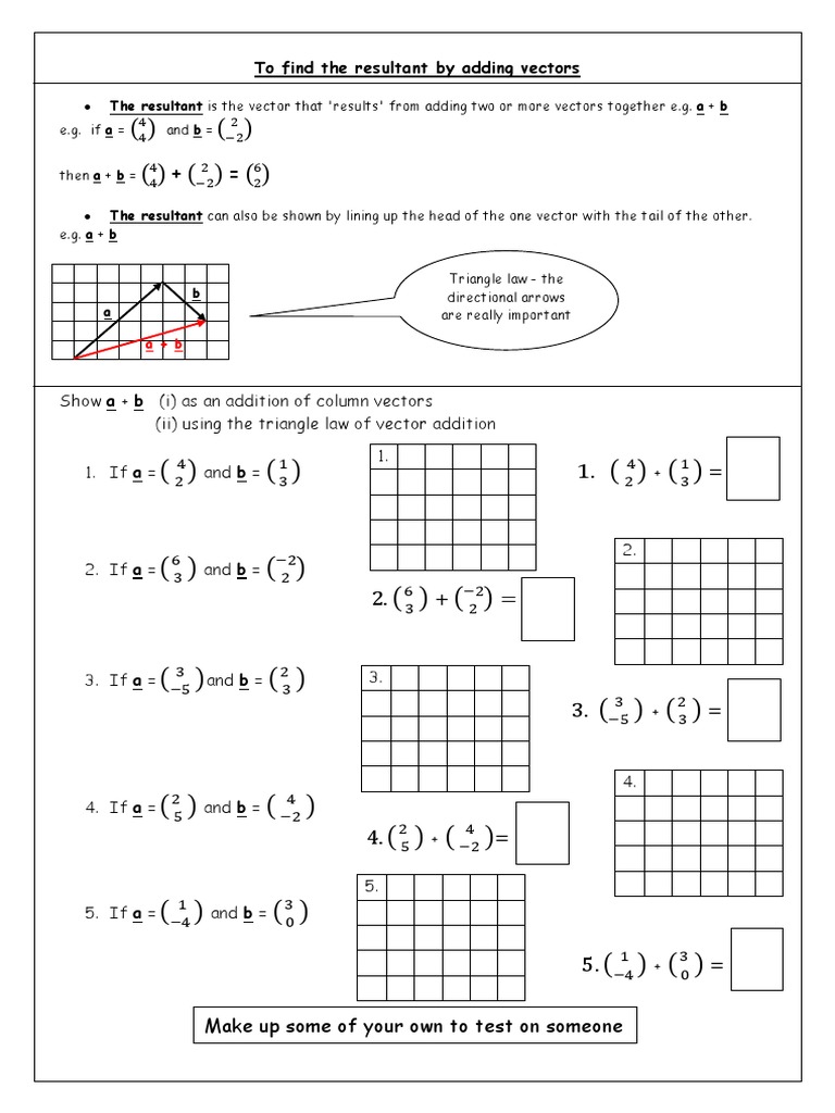C. Addition of Vectors | PDF | Euclidean Vector | Linear Algebra