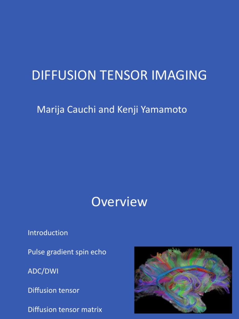 Diffusion Tensor Imaging - MFD | Download Free PDF | Theoretical ...