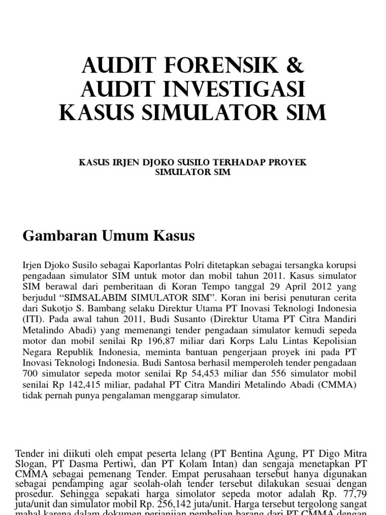 Audit Forensik & Audit Investigasi | PDF