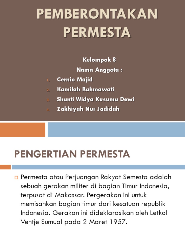 Sejarah-Pemberontakan Permesta 2 | PDF